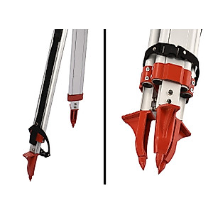 AdirPro 14-Foot Aluminum Grade Rod & AdirPro Aluminum Tripod with Quick Clamp (Orange) Bundle