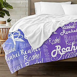 Personalized Blankets and Throw Custom Name Blanket for Kids Adult Flannel Customized Blanket with Name Monogrammed (30''x40'')