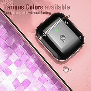 Maxjoy Compatible AirPod Case Cover, Cute Air Pod 2 Hard Shell for Women with Keychain Protective Air Pod 2nd 1st Generation Cover