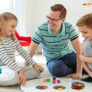 Chivao 10 Sets Game Spinner Wheel Square Blank Game Spinners Erasable Game Spinner Board with Plastic Rotating Arrows Math Spinner for Game Prizes (Colorful)