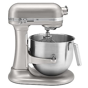 KitchenAid KSM8990NP 8-Quart Commercial Countertop Mixer, 10-Speed, Gear-Driven, Nickel Pearl