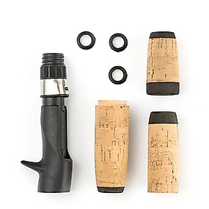 TEAMWILL 1 Set Composite Cork Spinning Fishing Rod Handle Split Handle Grips Replacement Parts