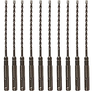 10PCS SDS 1/4"X7"Rotary Hammer Concrete Masonry Hex Drill Bits Carbi Tip