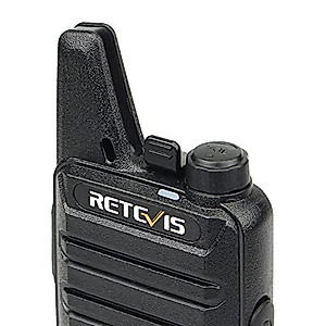 Retevis RT22 Walkie Talkies Rechargeable,Long Range Two Way Radio,2 Way Radio for Adults, Handsfree VOX Mini, for Business Office School Church Restaurant Retail(Black,10 Pack)