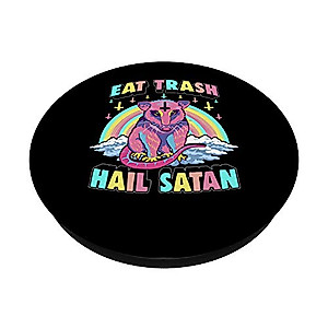 Eat Trash Hail Satan Kawaii Pastel Goth Possum PopSockets Swappable PopGrip