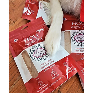 HOLI Beef Liver Dog Food Topper - Single Ingredient, Human-Grade - Freeze Dried Protein and Flavor Enhancer for Picky Dogs – Grain Free – 100% All Natural - 2oz
