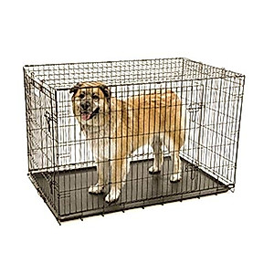 Precision Pet Products Two Door Provalue Wire Dog Crate, 48 Inch, For Pets 90-125 lbs, With 5-Point Locking System