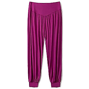 AvaCostume Womens Modal Cotton Soft Yoga Sports Dance Harem Pants, XL, Fuchsia