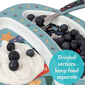 The First Years Disney Dumbo Meal Time Toddler Feeding Supplies - Includes Toddler Plate, Toddler Bowl, Cup, Fork, and Spoon - Baby Feeding Supplies - 5 Count