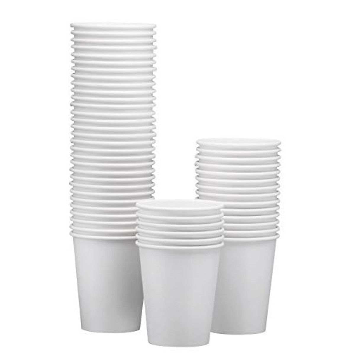 NYHI 200 Pack 8 oz White Paper Disposable Coffee Cups Hot Cold Beverage Drinking Cup for Water Juice Espresso Tea Ideal for Water Coolers Party