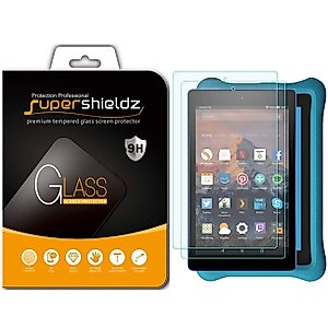 Supershieldz (2 Pack) Designed for Fire HD 8 and Fire HD 8 Kids Edition Tablet (8th and 7th Generation Only, 2018 and 2017 Release) Tempered Glass Screen Protector Anti Scratch, Bubble Free