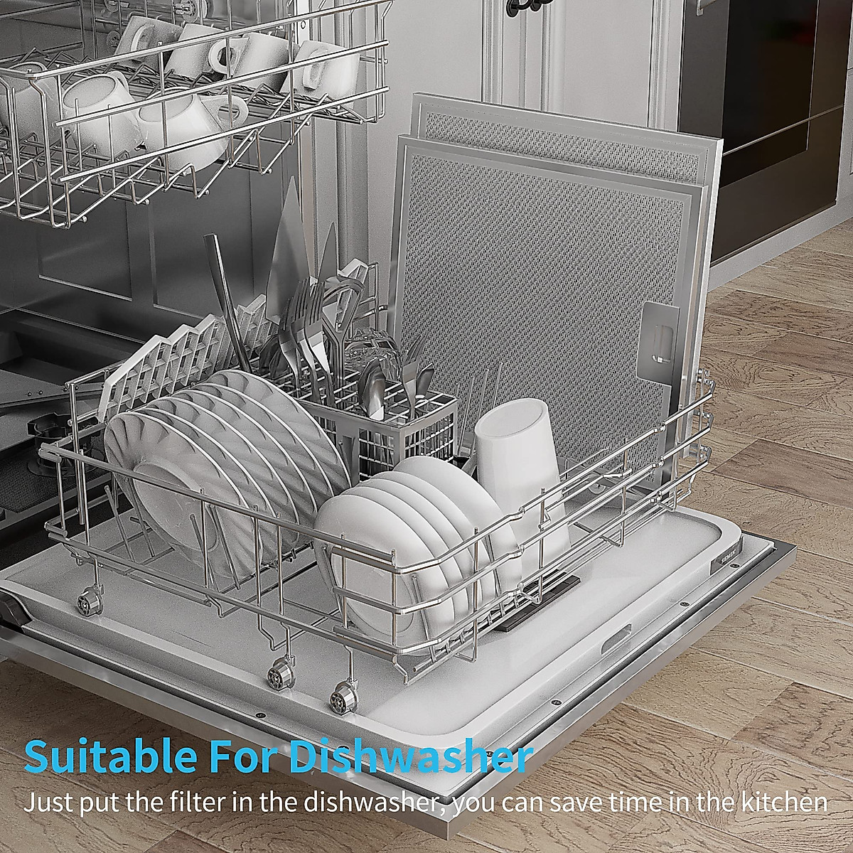 36 inch Built-in/Insert Range Hood 900 CFM, HisoHu Ducted/Ductless Stainless Steel Kitchen Vent Hood with 4 Speed Gesture Sensing&Touch Control Panel, 3 Pcs Aluminum Filters