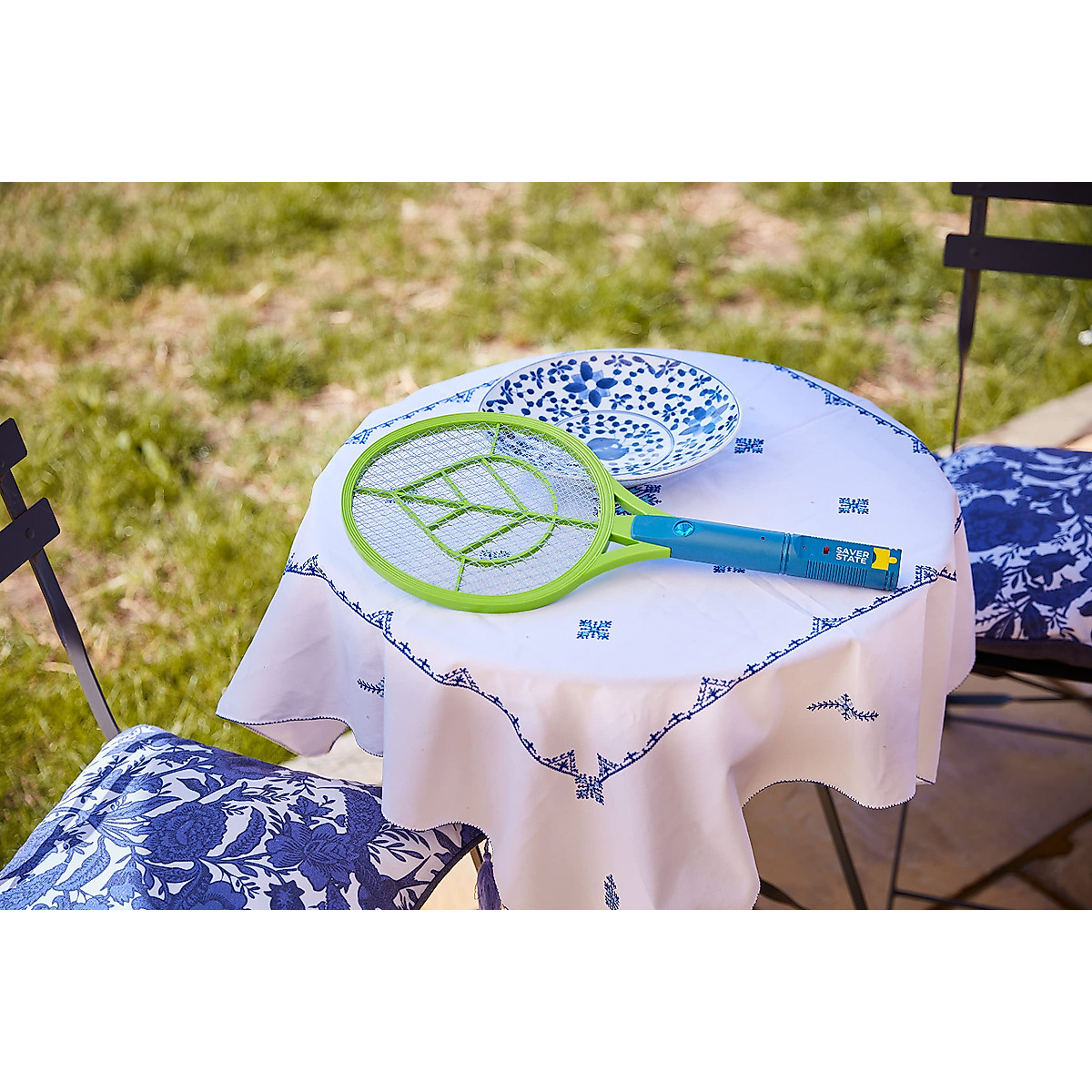 SWAT IT! Handheld Bug Zapper Racket, Rechargeable Electronic Fly Swatter Zapper, 4000 Volt, USB Charging Cable, 2 Pack (Mini)