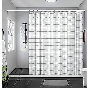 Shower Curtain Hooks, Goowin Shower Curtain Rings, Rust-Resistant Metal Double Glide Black Shower Curtain Hooks for Curtain, Shower Curtain & Liner, Set of 12 (Chrome)