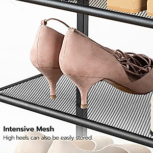 HOOBRO Shoe Rack, 6-Tier Shoe Organizer, for 18-24 Pairs of Shoes, Large Capacity Shoe Storage Shelf, Durable and Stable, for Entryway, Closet, Hallway, Dorm Room, Industrial, Rustic Brown BF67XJ01G1