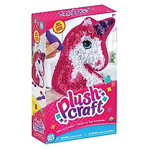 ORB PlushCraft Unicorn Pillow, Fabric by Number Art & Crafts, Ages 5 and Up, No Sewing Required, 324 Pieces for Making Your Own DIY Unicorn Cozy Pillow, Learning Fun with Bright Colors, Multi,1 Count