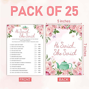 valucise Bridal Shower Games, Blush Pink Floral Wedding Party Games, Bachelorette Party Games, Engagement Party Game Ideas, Tea Party Decor Supplies Favors, (25 Cards) -04