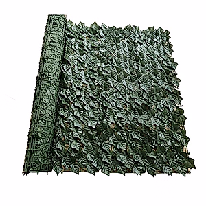 POPG Expandable Faux Fence Artificial Ivy Leaf Fence Mesh Screen Fencing Panels for Outdoor Garden Porch Patio Yard Balcony Decor, Artificial Hedges