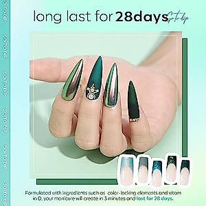 Modelones Ethereal Green Gel Nail Polish Set - 6 Colors Mermaid Lagoon Gel Polish Kit Dark Green Glitter Turquoise Gel Polish Soak Off LED Nail Lamp Gel Nail Kit Home Gifts DIY Salon for Women