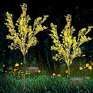 Neporal Solar Garden Lights Outdoor Decorative, Solar Flowers Lights Dusk to Dawn, Solar Garden Stake Lights Waterproof IP65, Solar Powered Flower Lights for Patio, Garden, Yard, Lawn, Pathway