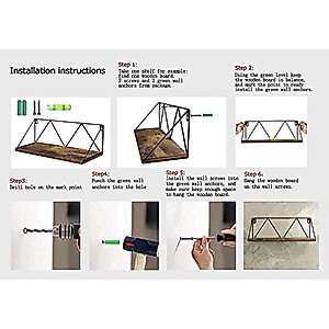 Calenzana Floating Wall Shelves Set of 3 Rustic Wood Storage Shelf for Bathroom Kitchen Living Room Bedroom