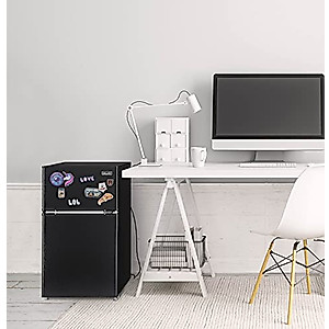 NewAir 3.1 Cu.Ft Black Mini Fridge with Freezer, 2.2 Cu.Ft Fridge, 0.9 Cu.Ft Freezer | Small Refrigerator,Dorm Refrigerators with Freezer,Compact Refrigerator, Energy Efficient