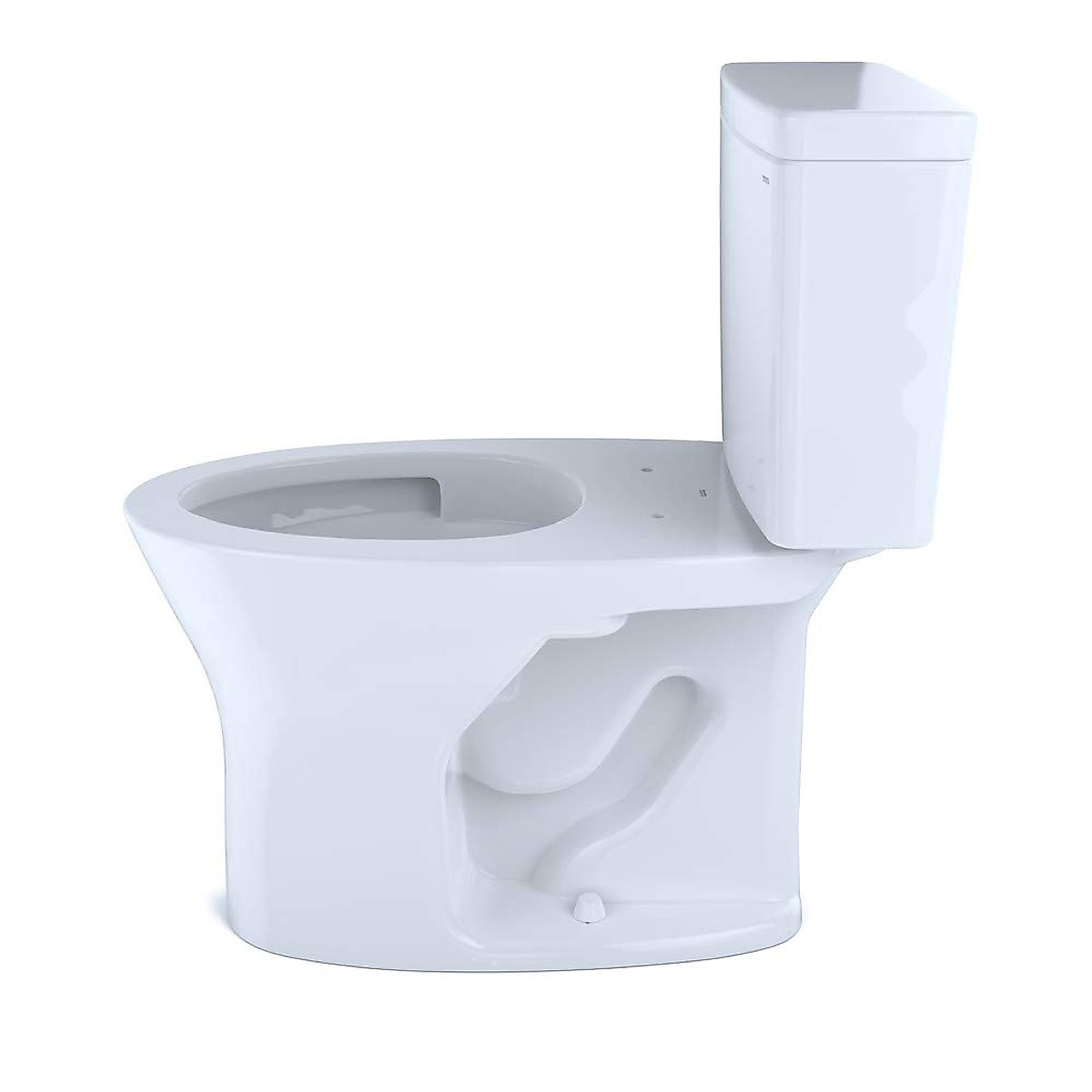 TOTO CST746CEMFG#01 Drake Two-Piece Elongated Dual Flush 1.28 and 0.8 GPF Universal Height DYNAMAX TORNADO FLUSH Toilet with CEFIONTECT, Cotton White