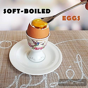 NobleEgg Egg Spoons for Soft Boiled Eggs | 18/10 Stainless Steel | 5.5 inches | Set of 4