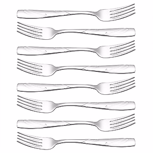 Nicesh 16-Piece Stainless Steel Dinner Forks, 8.19-Inch Kitchen Silverware Dinner Forks