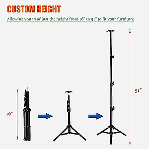WOMACO Patio Furniture Cover Support Poles, Adjustable Metal Patio Sofa/Table Cover Poles Post, Outdoor Dining Set Cover Holder Stand, Grill Griddle Cover Support Pole (1 Pack)