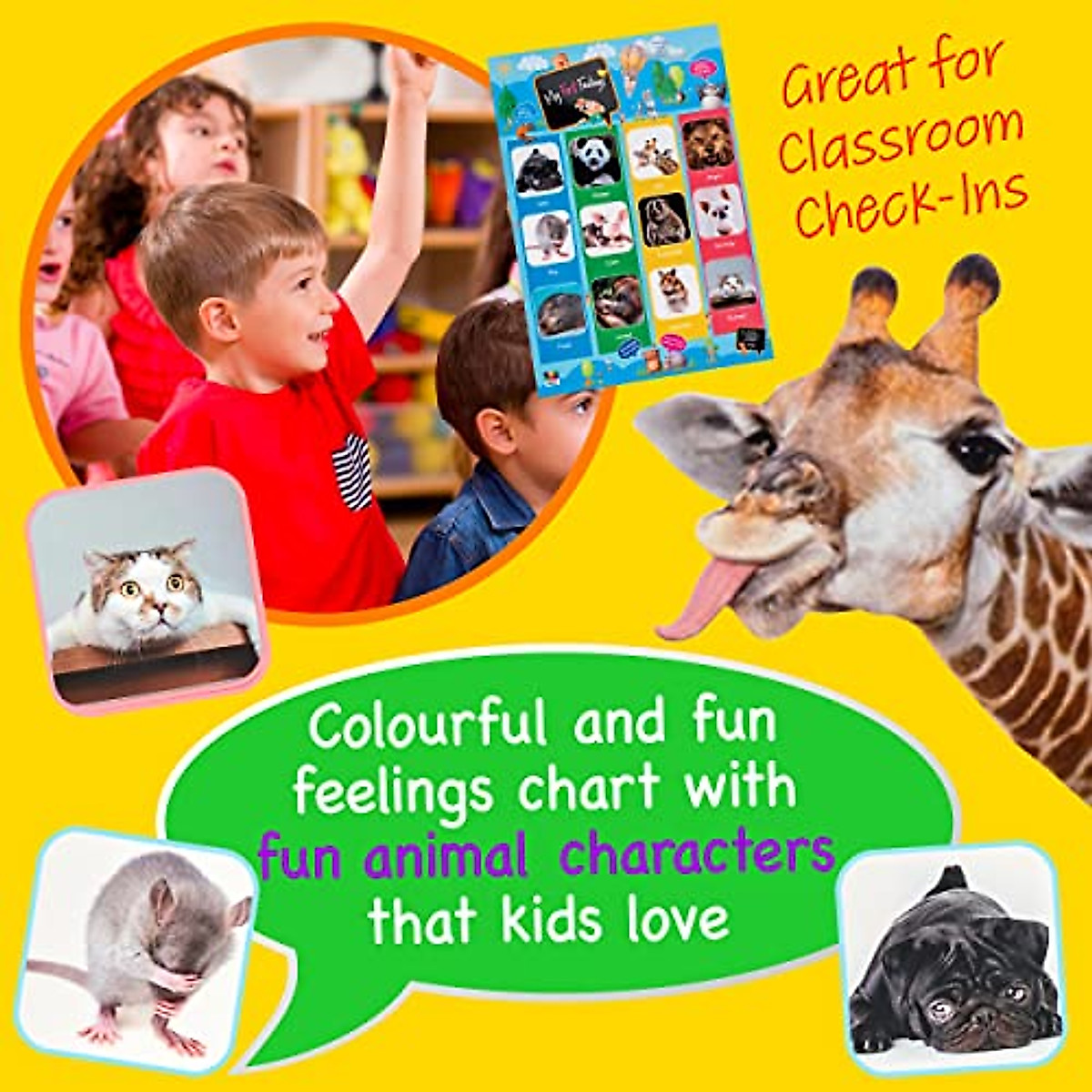Dealing in Feeling Chart -Autism Learning Materials That can be Used with The Zones or as a Kids Poster for Emotional Regulation-Feelings Check-in Emotions Poster