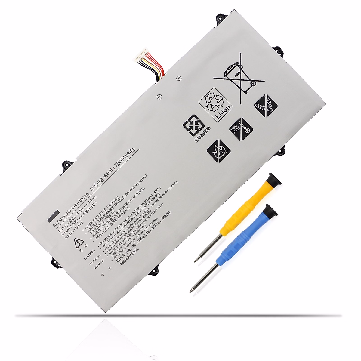 MULS AA-PBTN6EP 75Wh Laptop Battery for Samsung Notebook 9 900X3T 900X5T 930XBE 950XBE NP900X3T NP900X5T NP950XBE NT900X3T NT900X3U NT900X5T NT900X5U