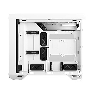 Fractal Design Torrent Nano White - Clear Tint Tempered Glass Side Panel - Open Grille for Maximum air Intake - 180mm PWM Fan Included - Type C - mITX Airflow Mini Tower PC Gaming Case