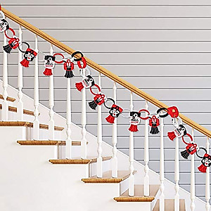 Big Dot of Happiness Ta-Da, Magic Show - 90 Chain Links and 30 Paper Tassels Decoration Kit - Magical Birthday Party Paper Chains Garland - 21 feet