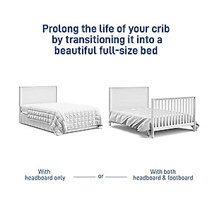 Graco Full-Size Bed Conversion Kit for Storkcraft Cribs – Compatible with Multiple Storkcraft & Graco 4-in-1 and 5-in-1 Convertible Cribs and Mini Cribs, Box Spring Required (Not Included)