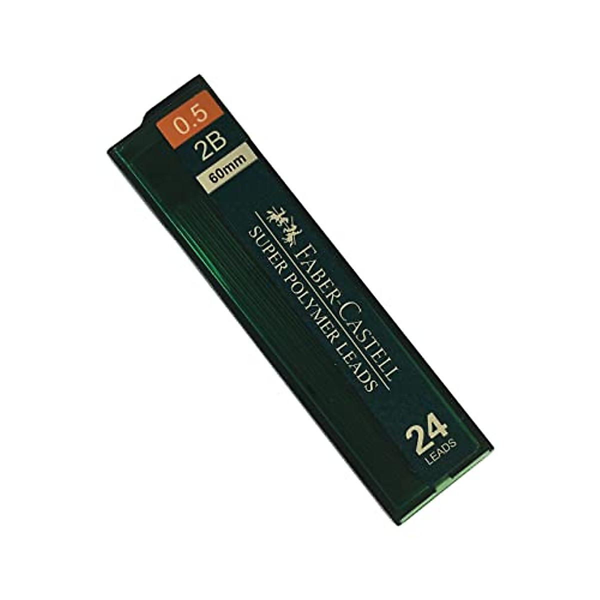 Faber-Castell 0.5 mm 2B Lead Refills Strong Dark Smooth Leads Mechanical Pencil Lead Refills (4 Tubes, 24 Leads Per Tube - Total 96 leads)