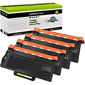 GREENCYCLE Compatible Toner Cartridge Replacement for Brother TN850 TN 850 TN820 TN 820 Work with HL-L6200DW HL-L6200DWT MFC-L5850DW MFC-L5900DW HL-L5200DW Series Printers (Black, 4 Pack)