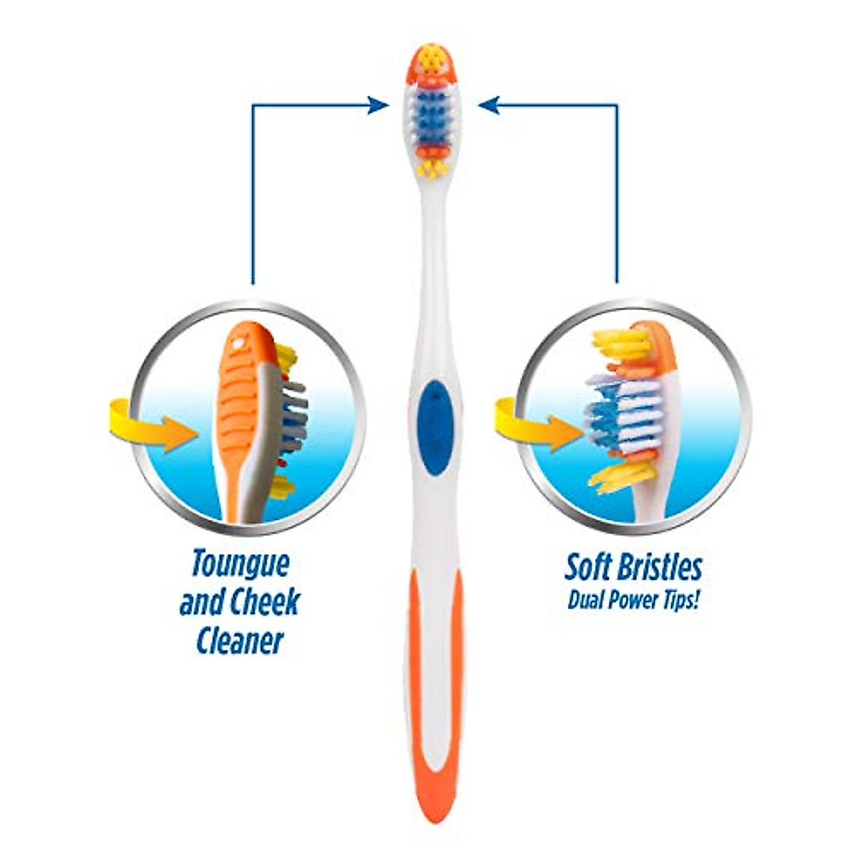 RM Oral Whitening Cavity Defense Soft Toothbrushes, 4 Count Twin Pack