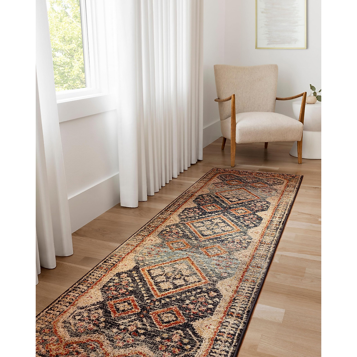 Loloi II Jocelyn Collection JOC-05 Area Rug 9'-6" x 12'-6" Navy/Multi Rectangular 0.38" Thick