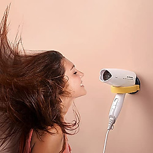 Hair Dryer Holder, Wall Mounted Hair Dryer Hanger, No Drilling Self-ahesive Hairdryer Stand, Hair Blow Dryer Rack Organizers for Bedroom and Bathroom