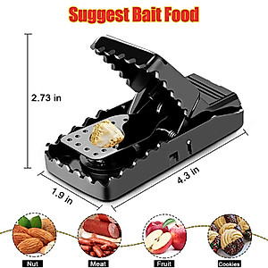 Mouse Trap, Mice Traps That Work Best Snap Traps for Small Mice, Quick Effective Catch Outdoor Indoor Mouse Traps, Reusable Rat Traps - 6 Pack