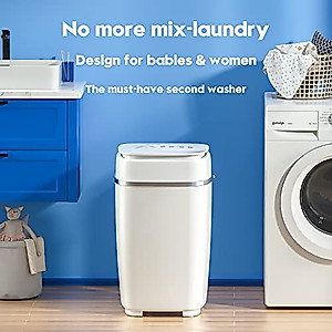 Auertech Portable Washing Machine, Mini Compact Washer 8LBS Washing Capacity Semi-Automatic Laundry Machine, Time Control