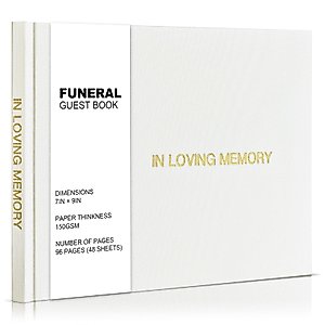 EBEGEE Funeral Guest Book, Timeless Keepsake Celebration of Life Guest Book, Durable and Smooth Writing Guest Book for Memorial Service, Thoughtful Design Funeral Guest Book for Memorial Service