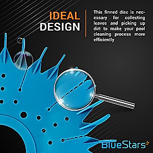 Pool Cleaner W70329 Finned Disc & W69698 Diaphragm & W70327 Foot Pad Kit Replacement Part by Blue Stars - Exact Fit for Zodiac Baracuda G2,G3 or G4, Ranger 1500 Models, etc.