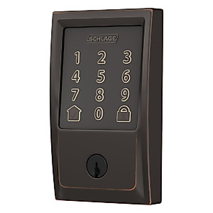 Schlage Encode Smart WiFi Deadbolt with Century Trim In Aged Bronze