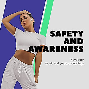 Ikko Breezy ITG01 Wireless Bone Conduction Headphones, Open Ear Sports Bluetooth 5.3 Earphones Built-in Mic,IPX6 Waterproof Headset for Workouts,Cycling,Running, Walking,White