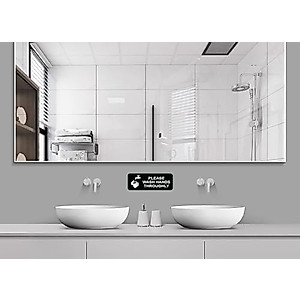 RTGGRD Standard Push Button To Exit Door or Wall Sign (Brushed Gold) - 3" X 8"