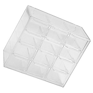 Grid Storage Box Dustproof Transparent Plastic Container Organizer for Jewelry Necklace DIY Art Craft (12 Compartments)