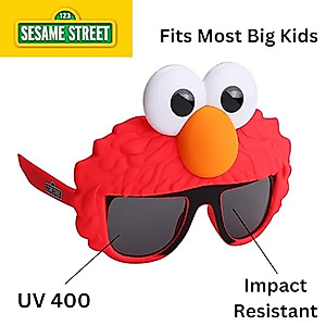 Sun-Staches Sesame Street Elmo Junior Kids Shades Costume Party Sunglasse UV400 Red, One Size Fits Most Kids