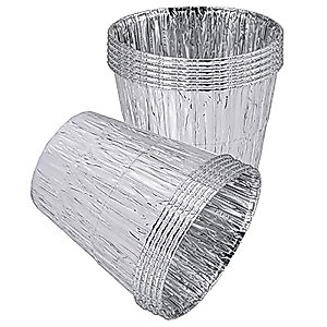 DONSIQIZZ 12 Pack Grease Bucket Liners Compatible with Pit Boss Grills 67292, Rec Tec Large Bucket, Z Grill Bucket, 6.2”x 6.0” Disposable Foil